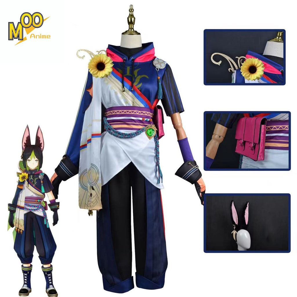 Jual Genshin Impact Tighnari cosplay costume Tighnari Set and Wig and ...