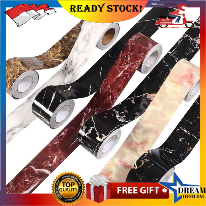 Jual Border List Wallpaper Motif Marmer 10cm x 5m Sticker List Border ...