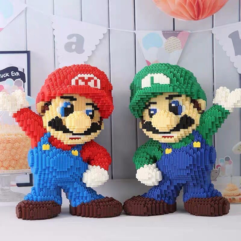 Jual Nano Blocks Mario Mini 3D Model, Mainan Blok Susun, Blok ...