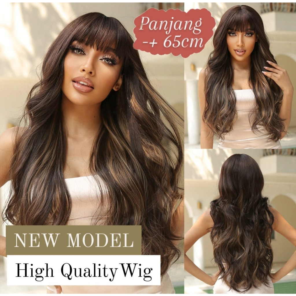 Jual RAMBUT PALSU PANJANG KOREA WAVY LONG CURLY RAMBUT PALSU KOREAN ...