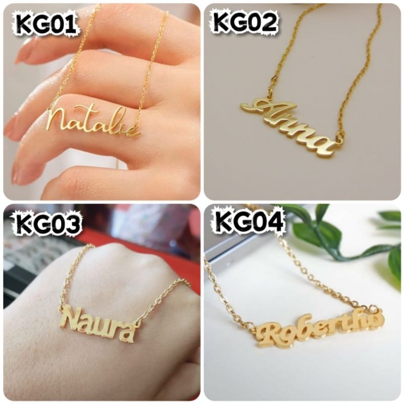 Jual KALUNG NAMA TITANIUM CANTIK dan ELEGAN KALUNG INISIAL ANAK DAN ...
