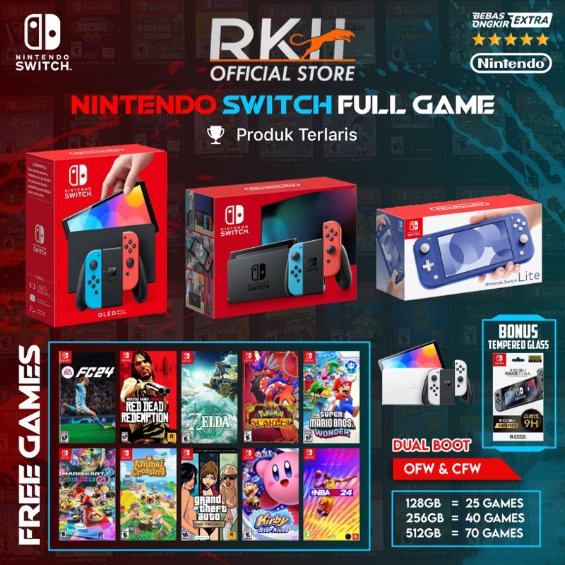 Jual Nintendo Switch OLED Console Original (BONUS GAME) | Shopee Indonesia