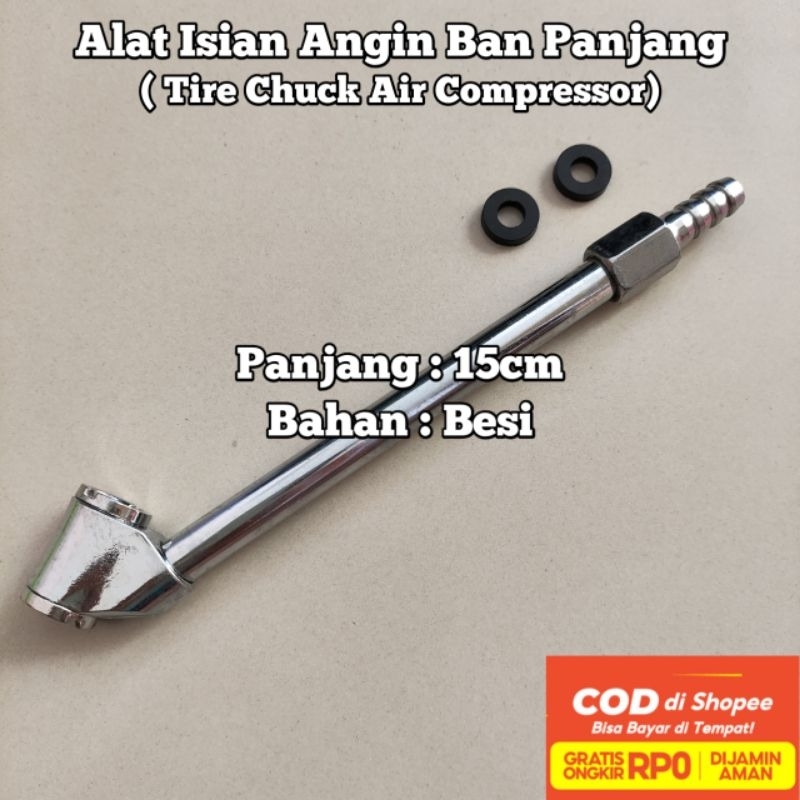 Jual Alat Pengisi Angin Ban Motor Mobil Body Besi - Tire Air Chuck ...