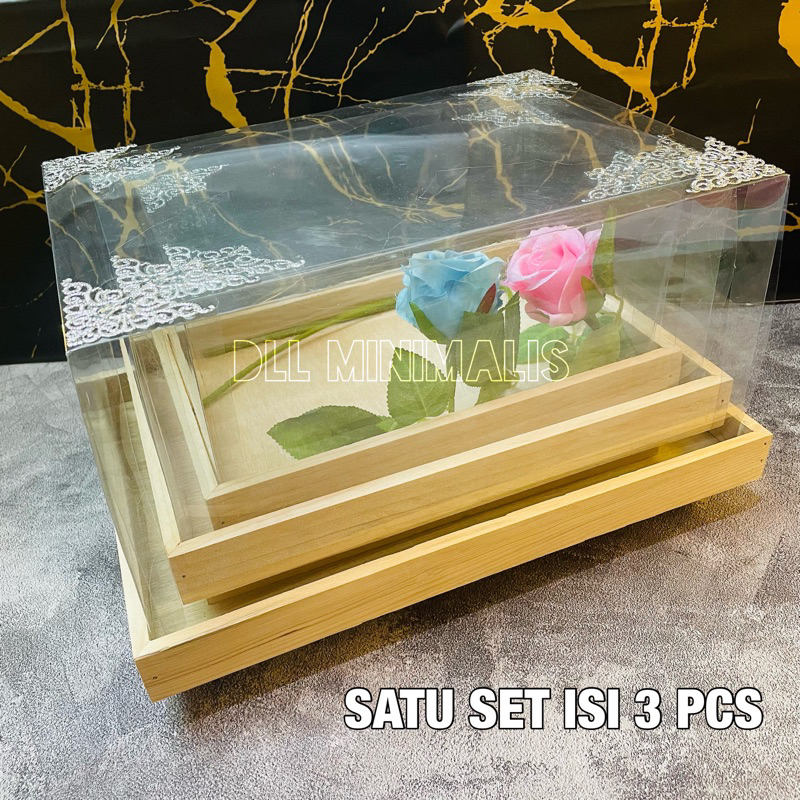 Jual Box Hantaran Seserahan Mika 1 Set Isi 4 Box Wedding Pernikahan ...