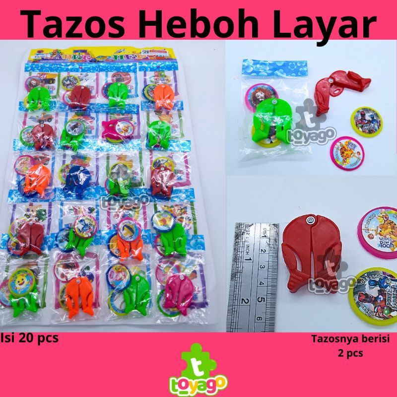 Jual Mainan Tazos Heboh Layar Ph isi 20 Pcs Grosir Murah (tazos heboh ...