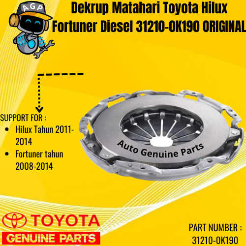 Jual Dekrup Matahari Toyota Hilux Fortuner Diesel 31210-0K190 ORIGINAL ...