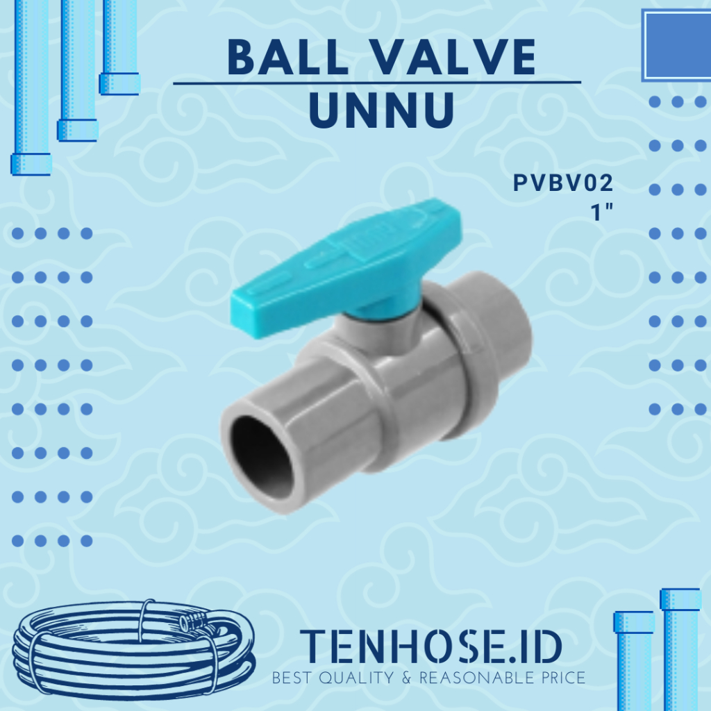 Jual UNNU PVC Ball Valve - PVBV02 1" Inch | Shopee Indonesia