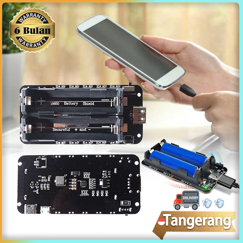 Jual 2 Slot 18650 Battery Case Shield USB Power Supply Lithium Charger ...