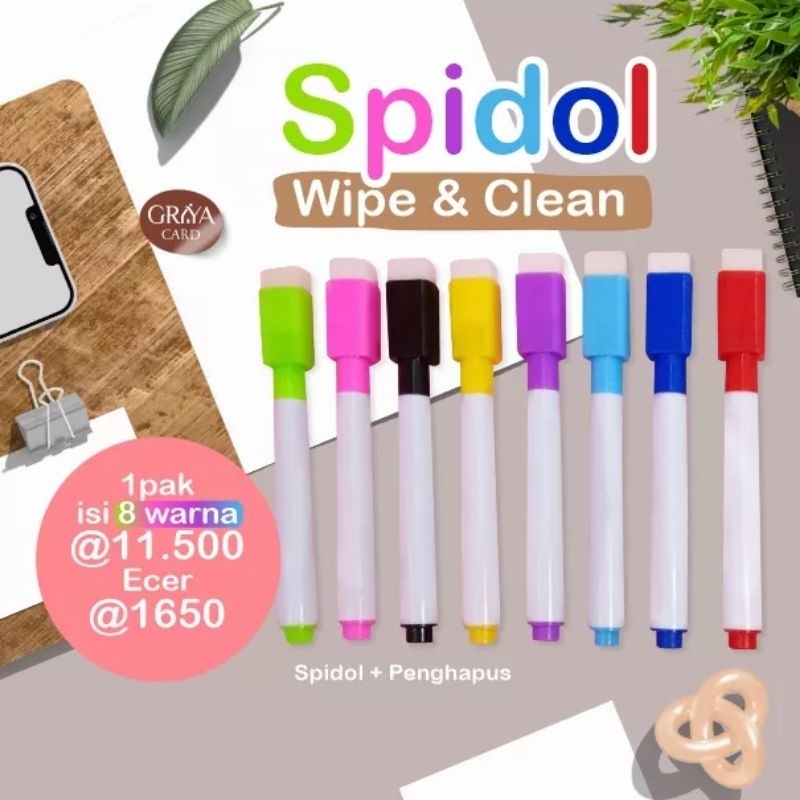 Jual SPIDOL WIPE N CLEAN / SPIDOL MINI | Shopee Indonesia