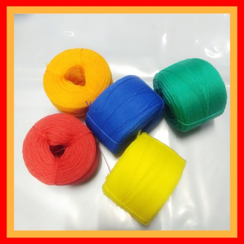 Jual Tali Tambang Plastik ukuran 1mm, 1.5mm, 2mm, 2.5mm /per roll berat 200 gram | Shopee Indonesia