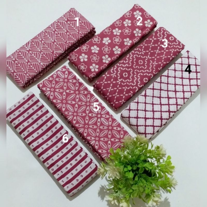 Jual BATIK CAP GARUTAN WARNA MAGENTA 2MTR | Shopee Indonesia