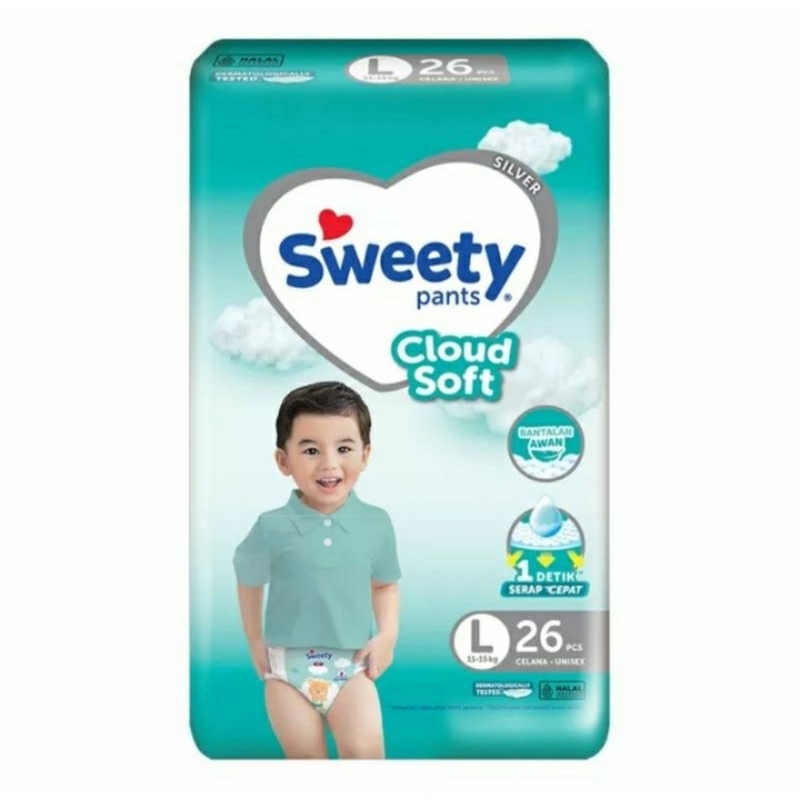 Jual Sweety Silver Pants Cloud Soft Nb40 S32 M28 L26 XL24 XXL22 M38 L36 ...