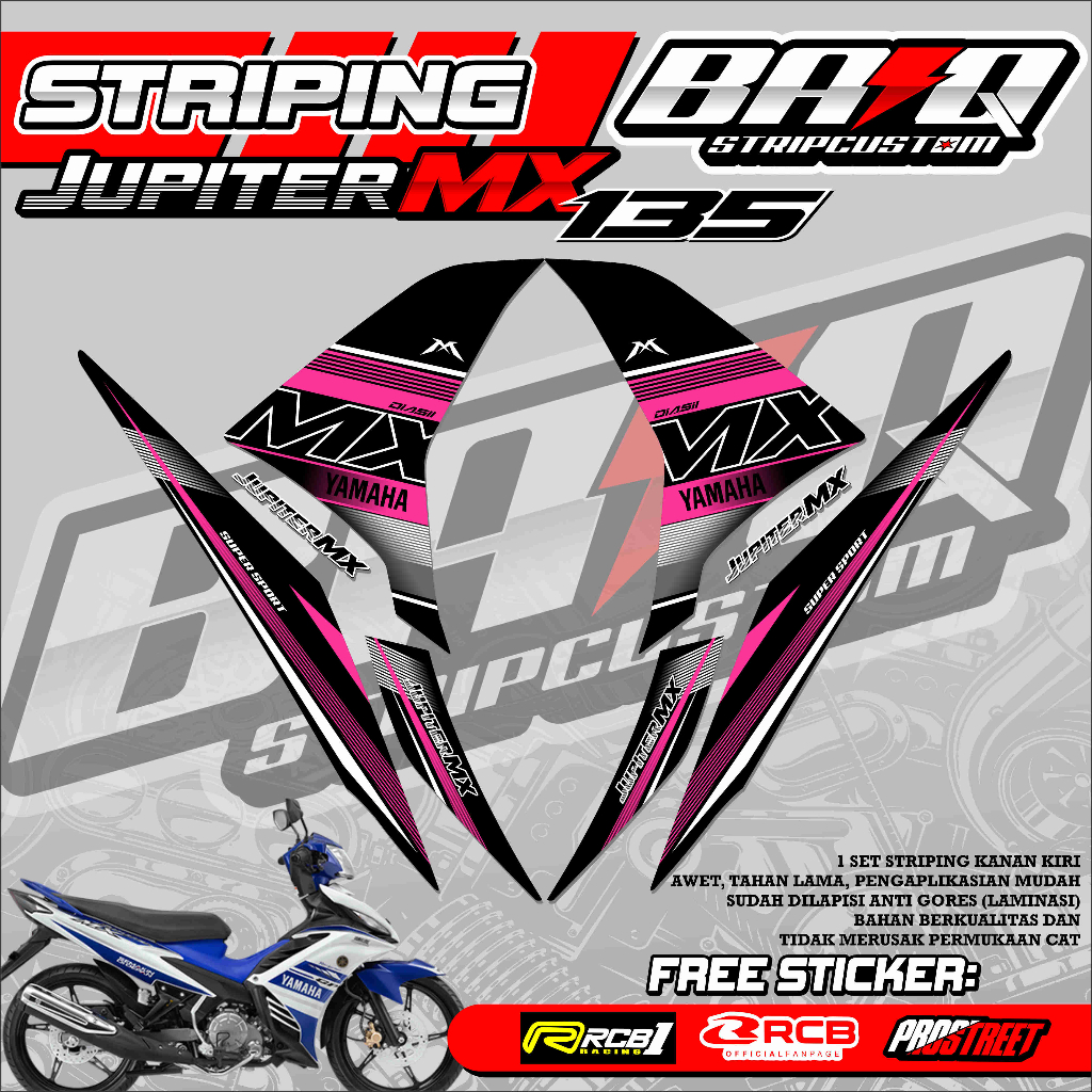Jual STICKER STRIPING JUPITER MX 135 - STRIPING JUPITER MX 135 PREMIUM ...
