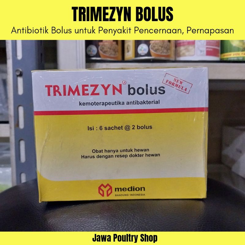 Jual TRIMEZYN BOLUS ORIGINAL 1 BOX (Isi 12 Bolus) - Obat Pencernaan ...