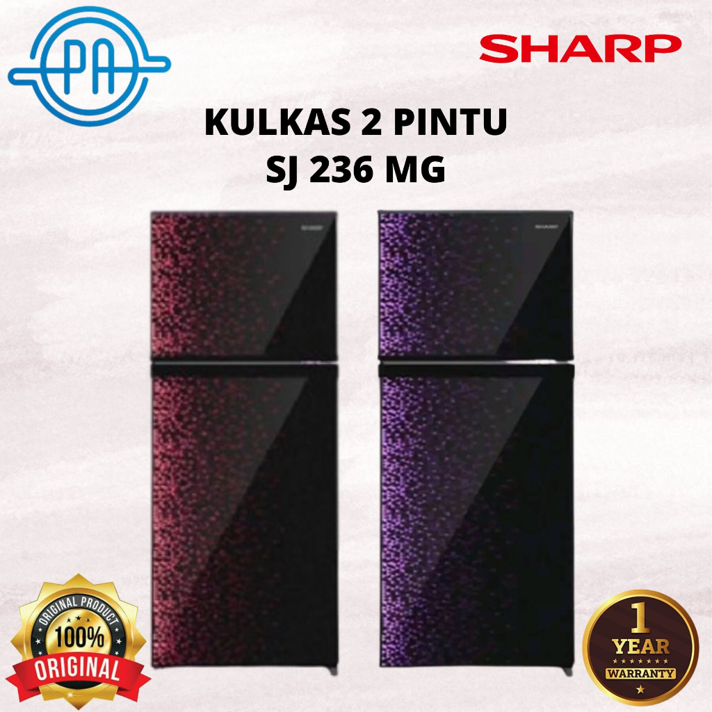 Jual KULKAS SHARP 2 PINTU SJ 236 MG / SJ236MG / SJ236 MG LEMARI ES ...