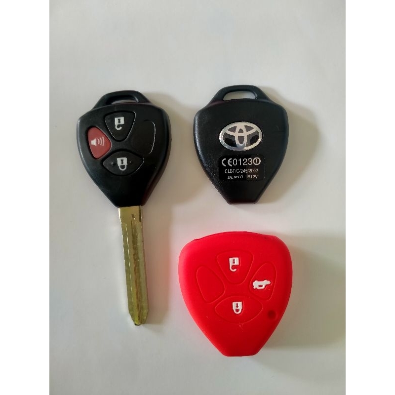 Jual Casing Kunci dan Kondom Karet Kunci Remote 3 Tombol Mobil Toyota ...