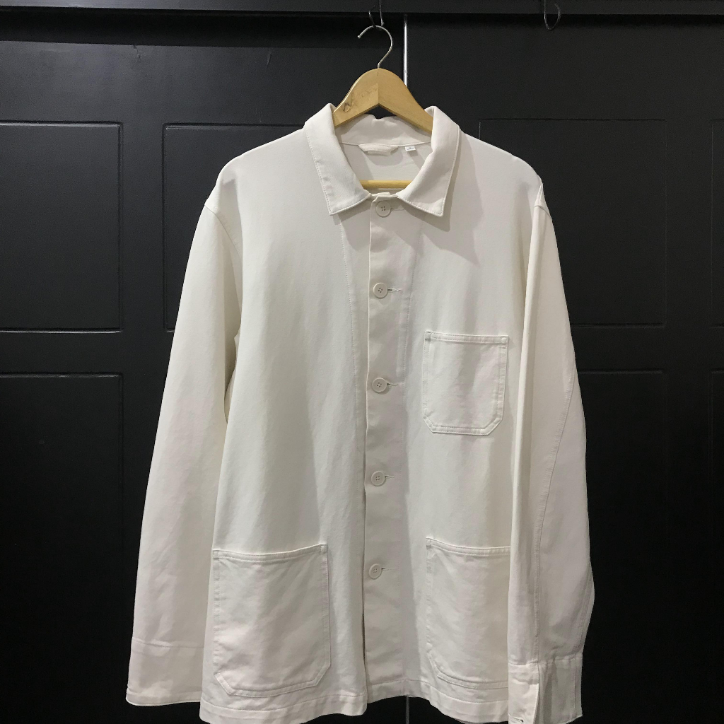 Jual outer parka uniqlo XL putih bersih | Shopee Indonesia