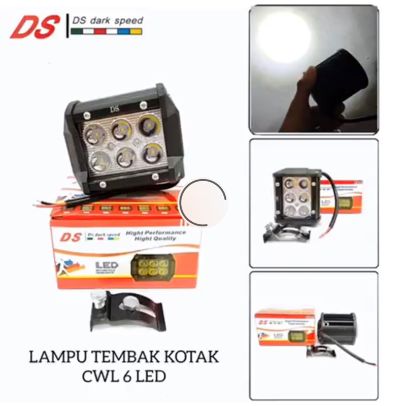Jual LAMPU TEMBAK KOTAK CWL 6 LED, UNIVERSAL | Shopee Indonesia