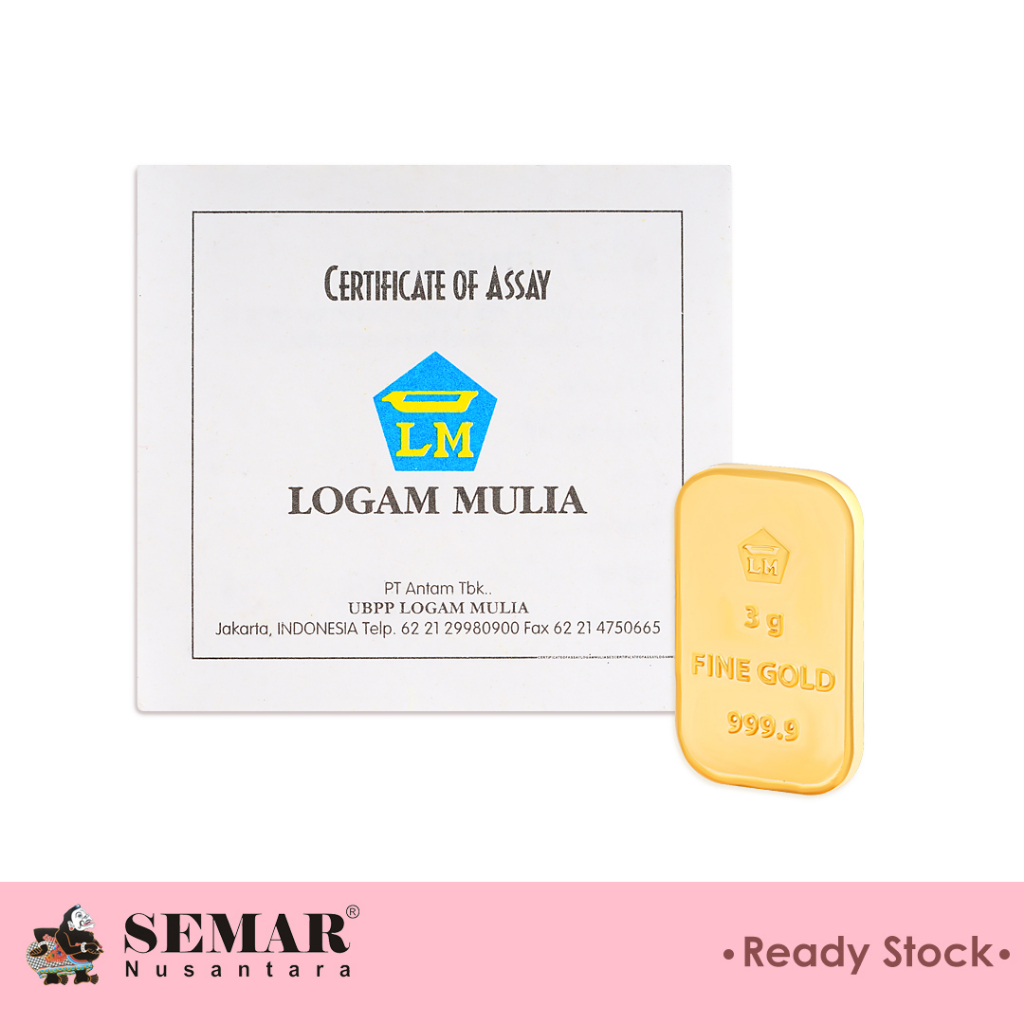 Jual Logam Mulia Antam 3gr Emas Batangan Semar Nusantara | Shopee Indonesia