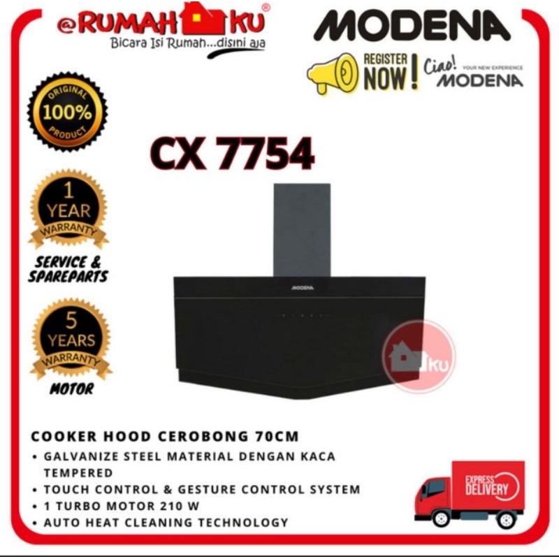 Jual MODENA COOKER HOOD CHIMNEY - FORLI CX 7754 | Shopee Indonesia