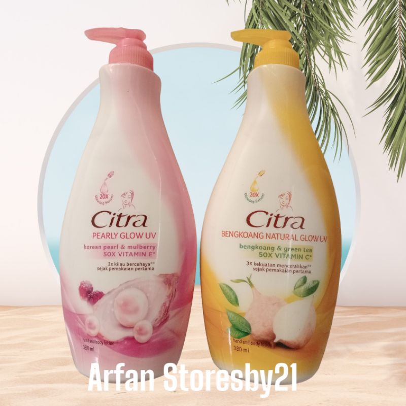 Jual CITRA Hand Body Lotion Bengkoang - Mutiara Glow UV Botol Pump isi ...