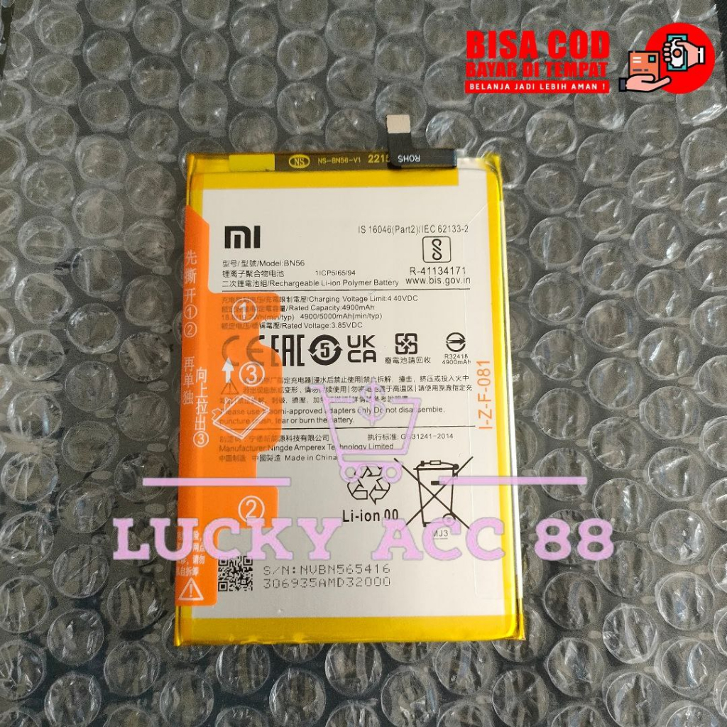 Jual Baterai Batre Hp Xiaomi Redmi 9A Model BN56 Batrei Battery Tanam ...
