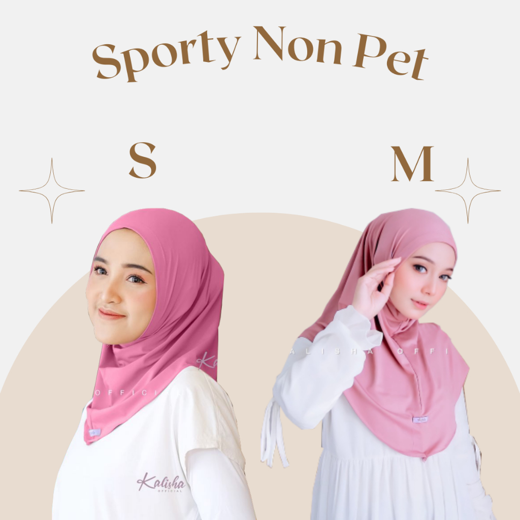 Jual Bergo Hamidah Non Pet Jersey Jilbab Instan Bergo Sporty Malay Non Pad Ukuran S dan M Jersey ...