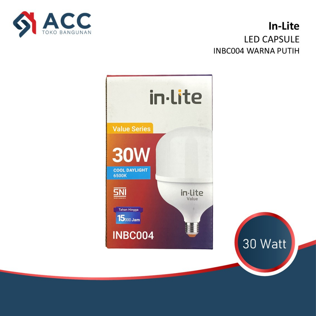 Jual INLITE INBC004 LAMPU LED CAPSULE VALUE SERIES 30W 30 WATT | Shopee Indonesia