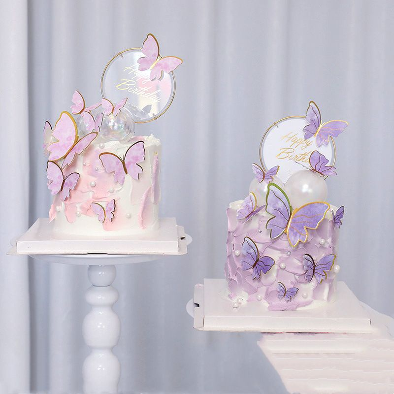 Jual CAKE TOPPER KUPU KUPU 10pcs KUPUKUPU BUTTERFLY BUTTERFLIES PINK ...
