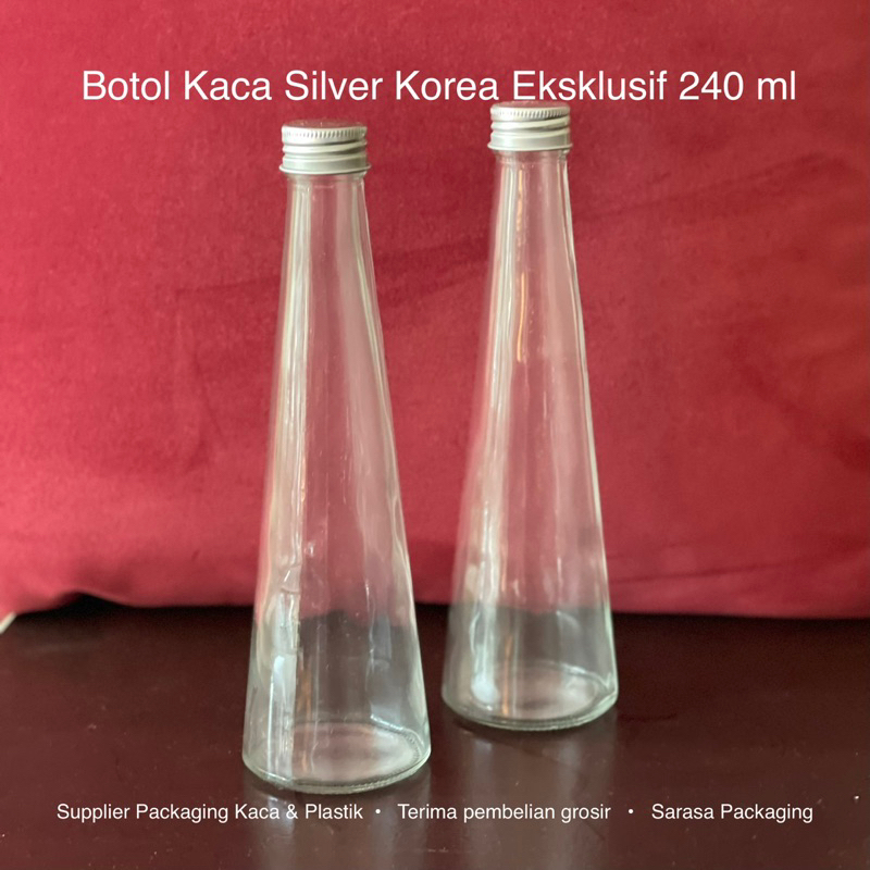 Jual Botol Kaca Korea Ekslusif 240ml 240 ml packaging kaca glass botol ...