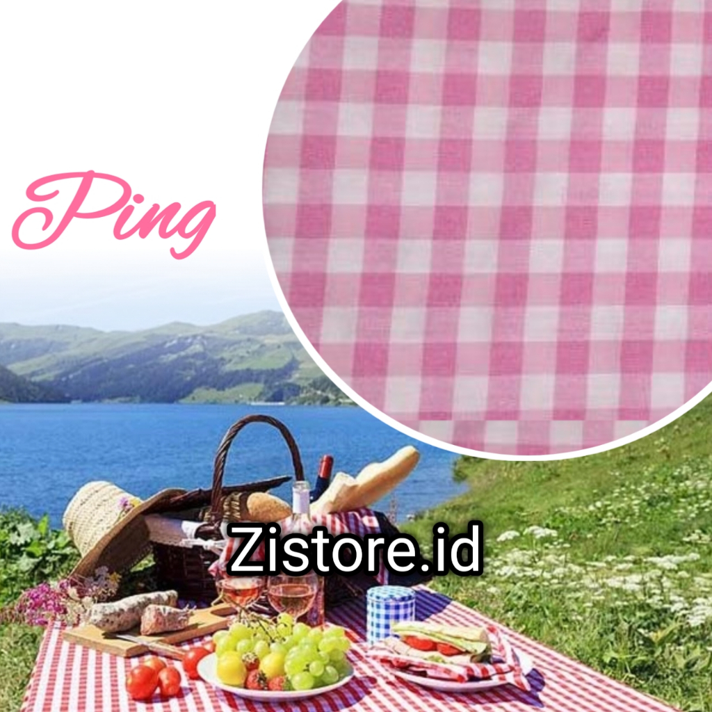 Jual Paket Lengkap Tikar Kain Piknik Motif Kotak-Kotak Estetik || Tikar ...