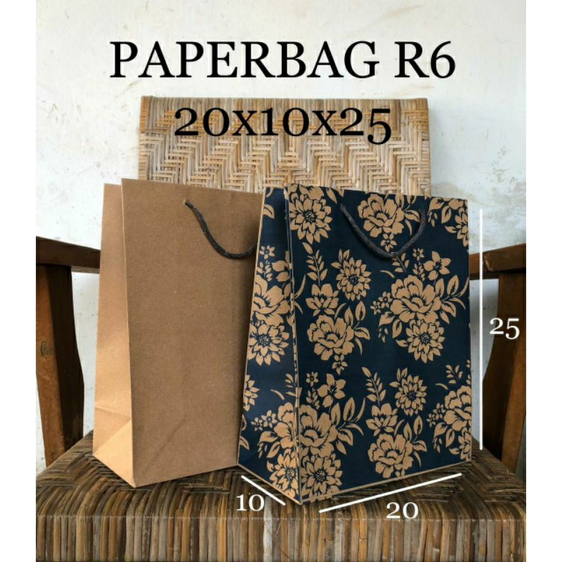 Jual PAPERBAG R6 ukuran 20x10x25cm | Shopee Indonesia