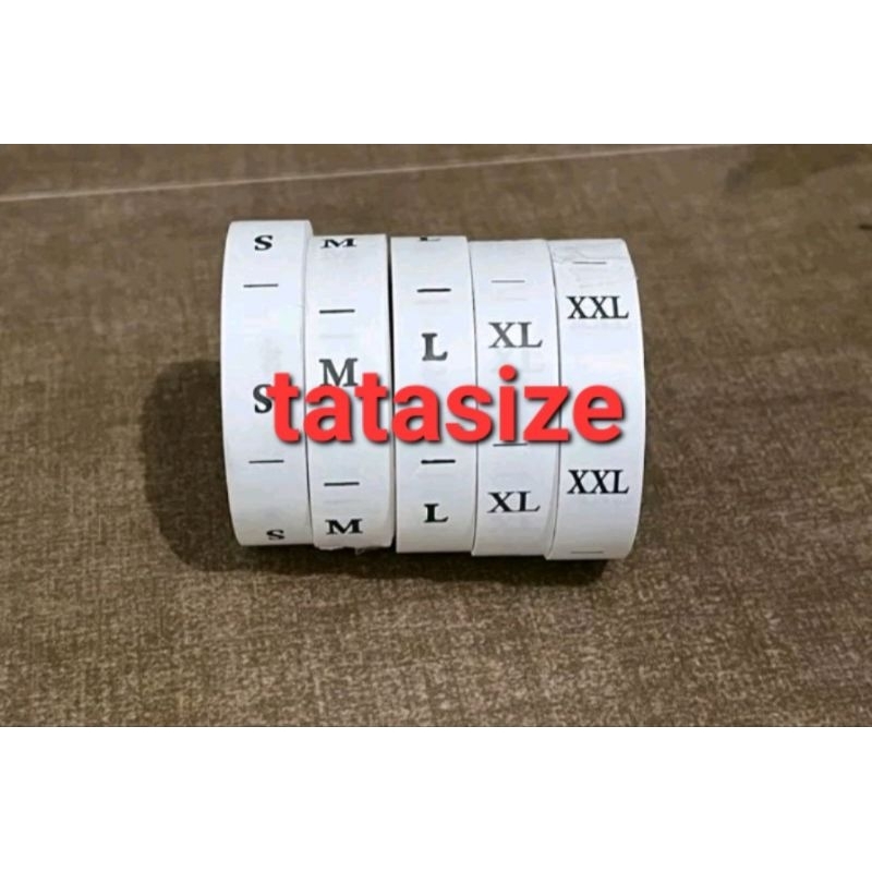 Jual SIZE SABLON PUTIH | LABEL UKURAN BAJU HURUF | COD | Shopee Indonesia