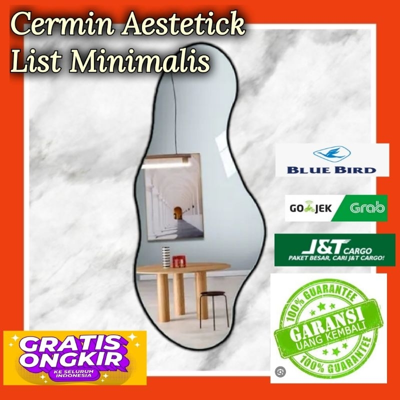 Jual Cermin List Aestetik Fullbody List Hitam Putih GoldCermin ...