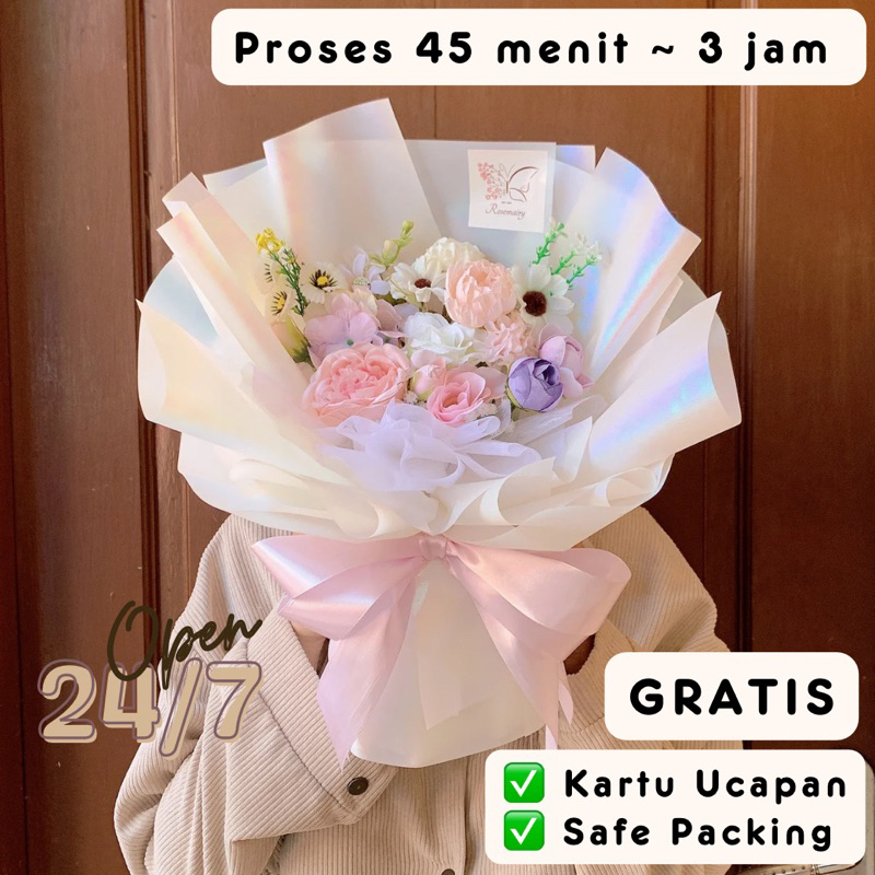 Jual [24 Jam tanpa PO] BUKET BUNGA PALSU ROSEMAIRY - Artificial Flowers ...