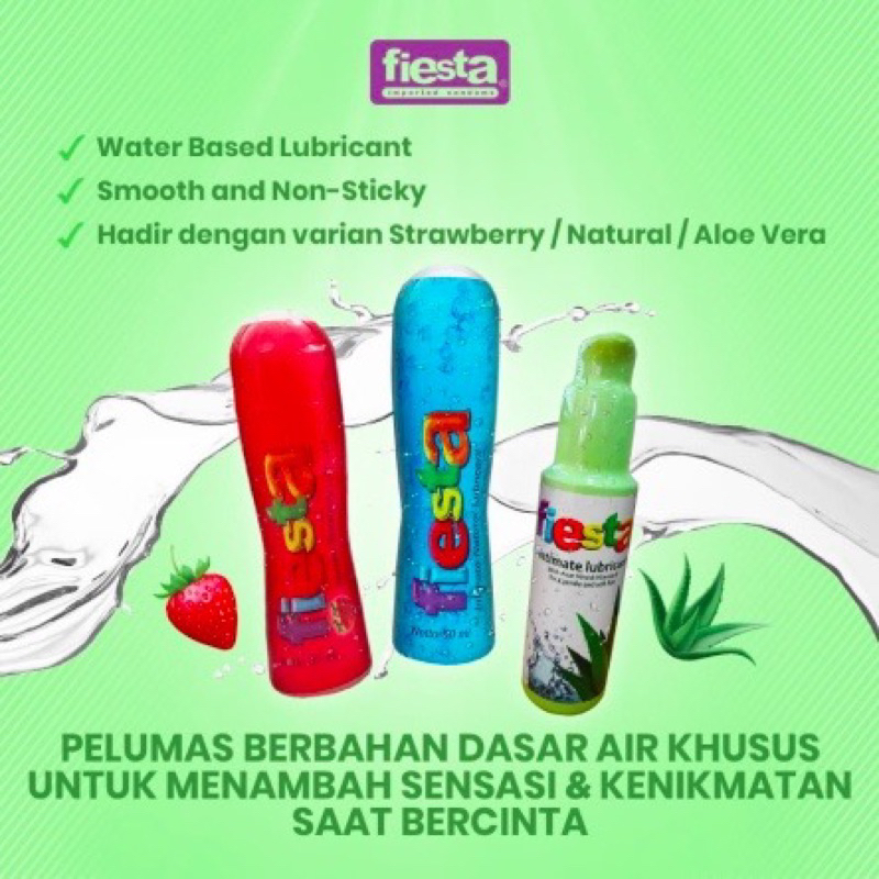 Jual Fiesta Lubricant Natural Intimate Strawberry Lubricant Kemasan 50 ...