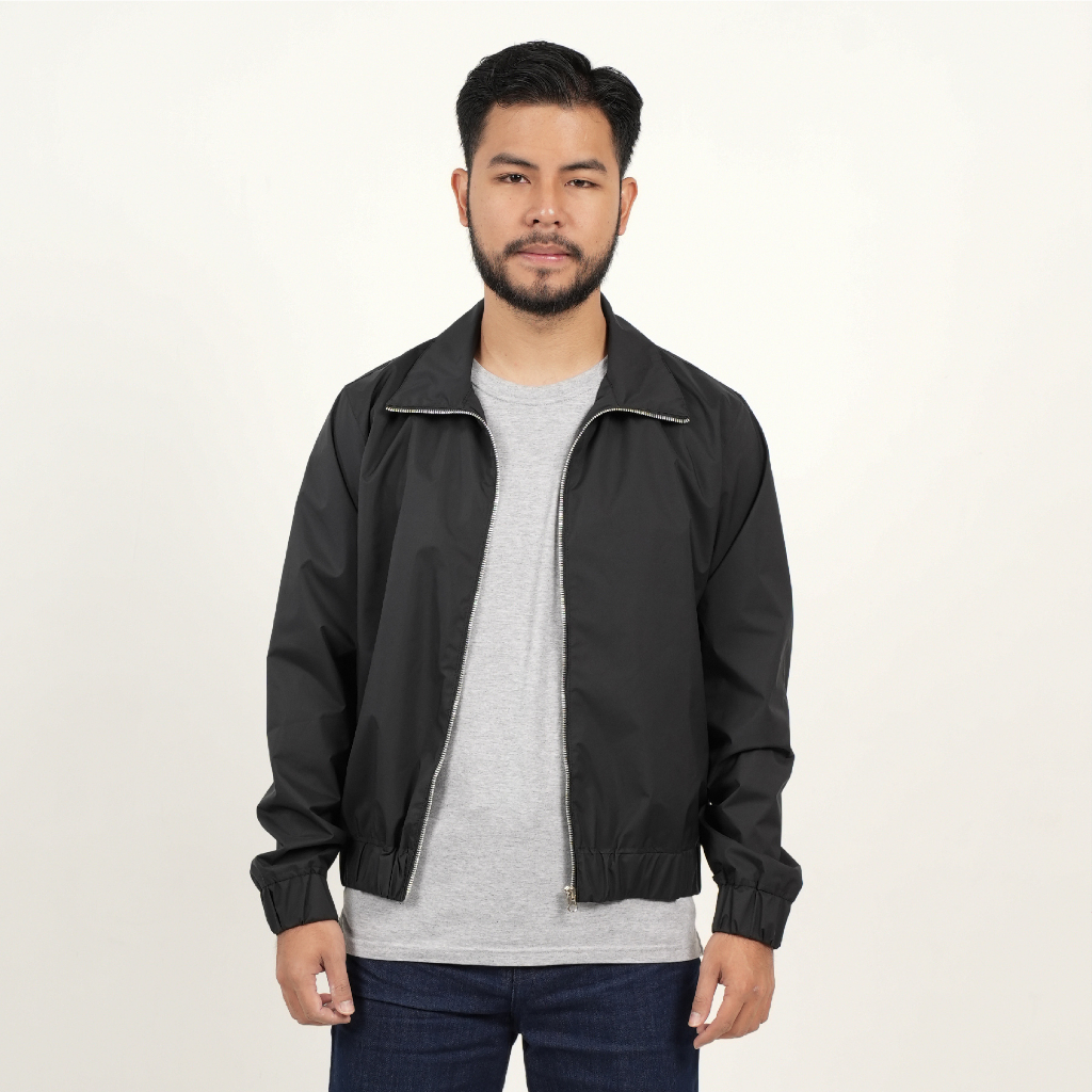 Jual DxL | Arch Track Jacket Black | Jaket Nylon Casual Sleting Kerah ...