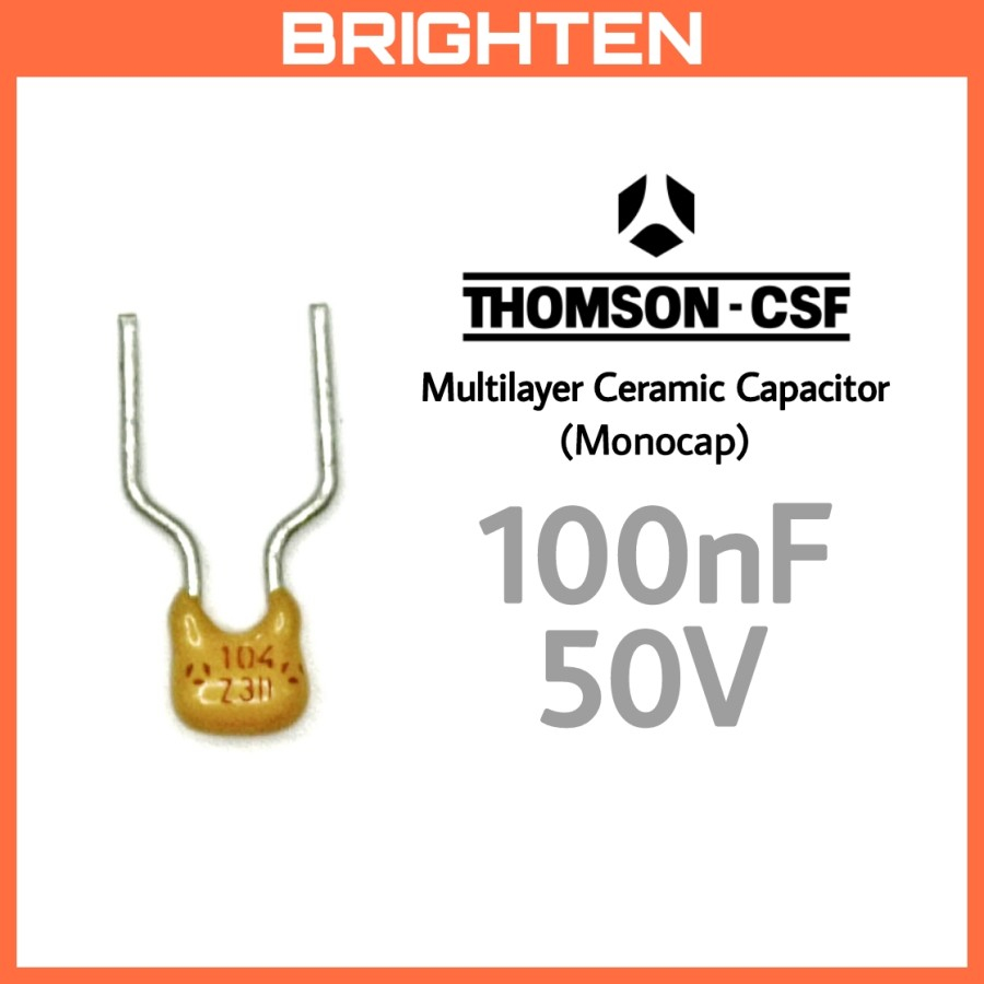 Jual THOMSON 100nF 104 Multilayer Ceramic Capacitor 0.1uF 50V Monocap ...