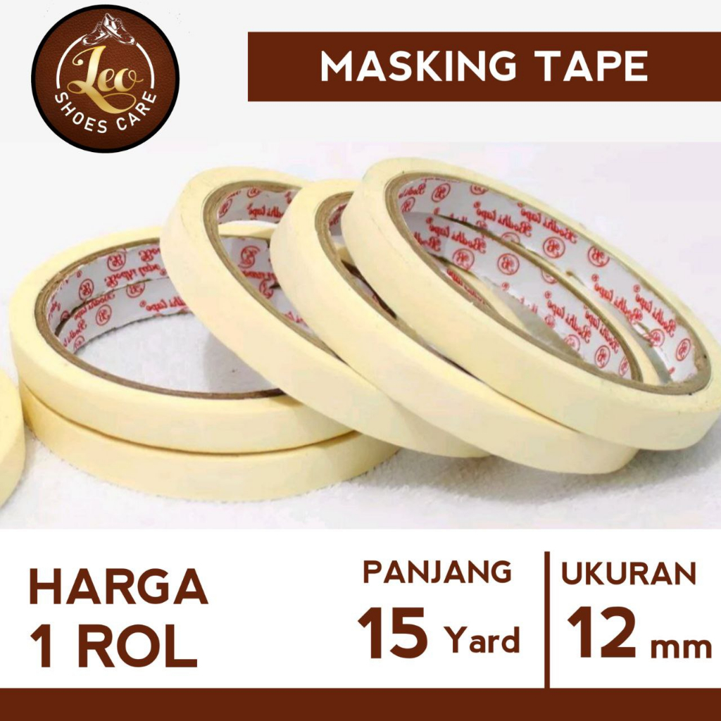 Jual Lakban Kertas Putih / Masking Tape 12 MM x 15 YARD / Selotip ...