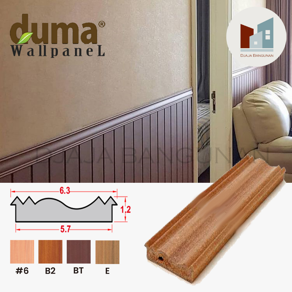 Jual Lis Tengah Decor Dinding Wall Panel WPC Duma | Shopee Indonesia