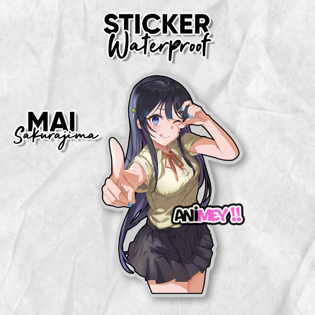 Jual Stiker Mai Sakurajima / Sticker Anime Waterproof | Shopee Indonesia