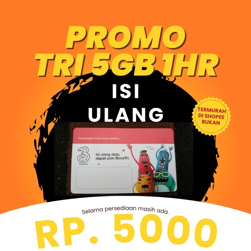 Jual ISI ULANG KUOTA TRI THREE MINI HARIAN | Shopee Indonesia