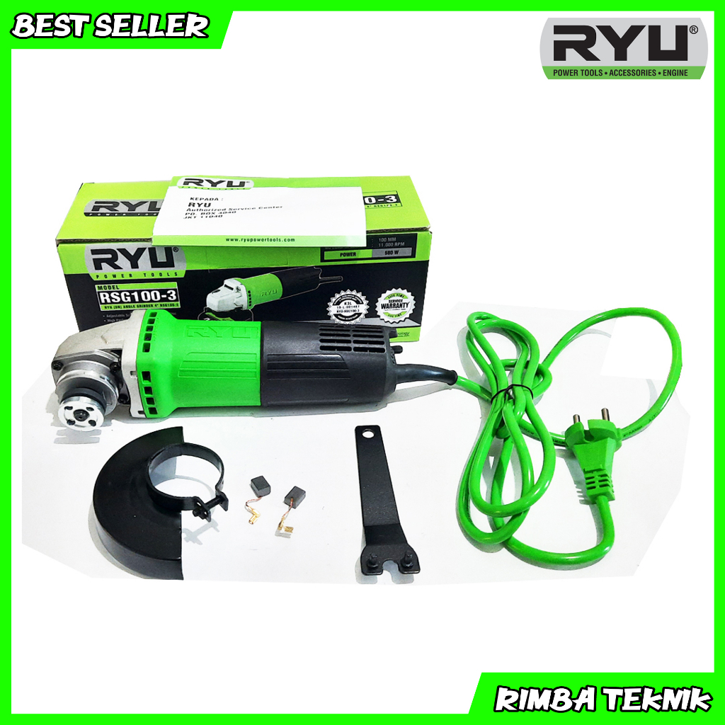 Jual [PROMO] GERINDA Gurinda tangan 4" RYU RSG100-3 / Angle grinder 4 ...