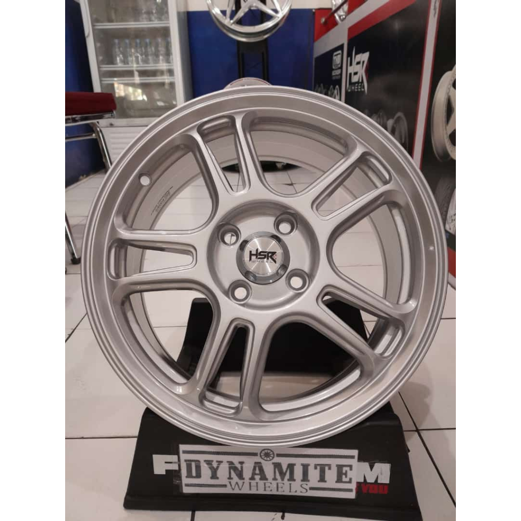 Jual VELG MOBIL RACING HSR NX SPO RING 15 SINGLE PCD 4 X 100 ET 42 SILVER | Shopee Indonesia