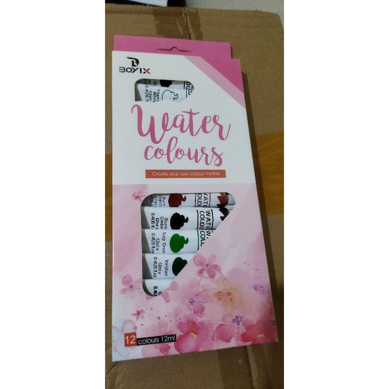 Jual Cat Air Set Watercolor 12/36/48 Warna Lengkap/ Alat Melukis Mewarnai Anak School Painting ...