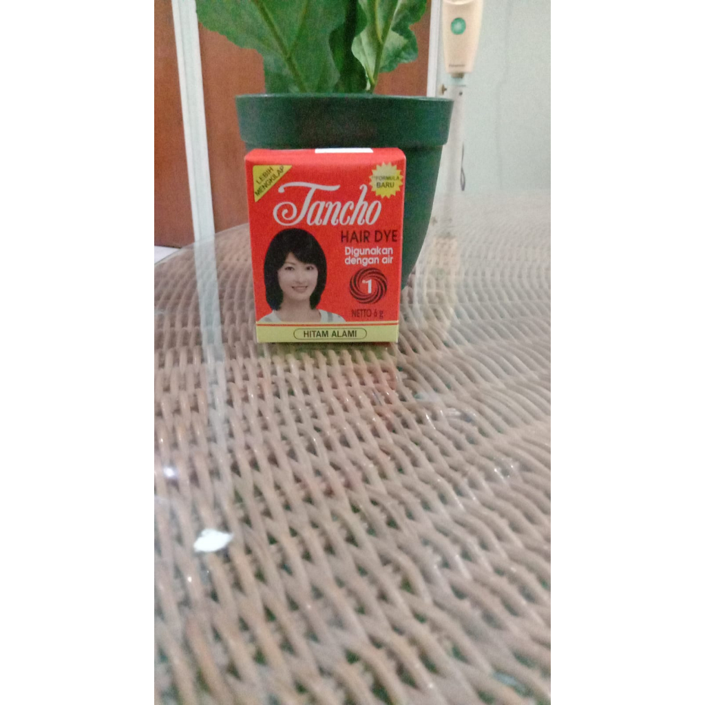 Jual Pewarna / Cat Rambut Tancho (Bubuk) Hair Dye Hitam Alami (Net 6 g ...