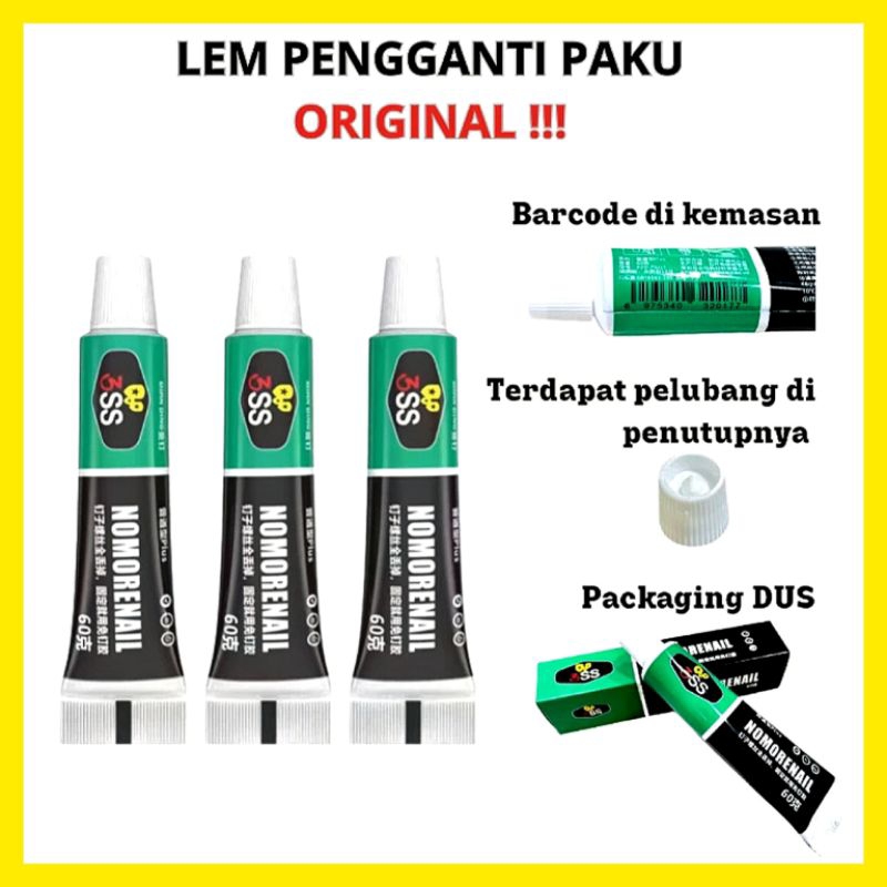 Jual Original ! Lem Pengganti Paku Super Kuat Lem Tembok Perekat Sangat Kuat Adhesive Glue Tahan ...