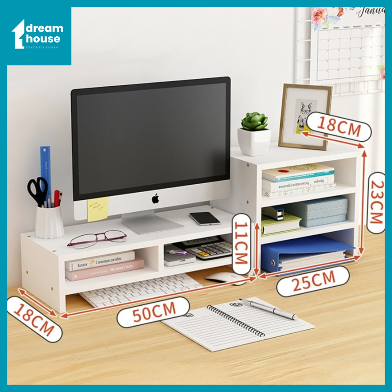 Jual Meja Laptop Monitor (Rak Monitor+Storage) Stand Layar PC Komputer ...