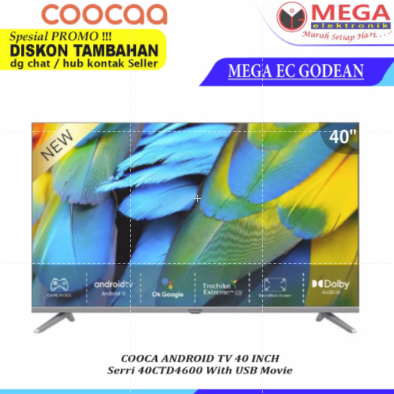 Jual LED COOCAA 40CTD6500 ANDROID TV 40 INCH WITH USB MOVIE | Shopee ...