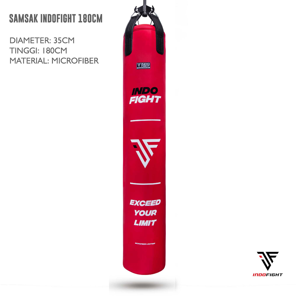 Jual Samsak Tinju Gantung 180cm Indofight Sansak Muay Thai Punching Bag ...